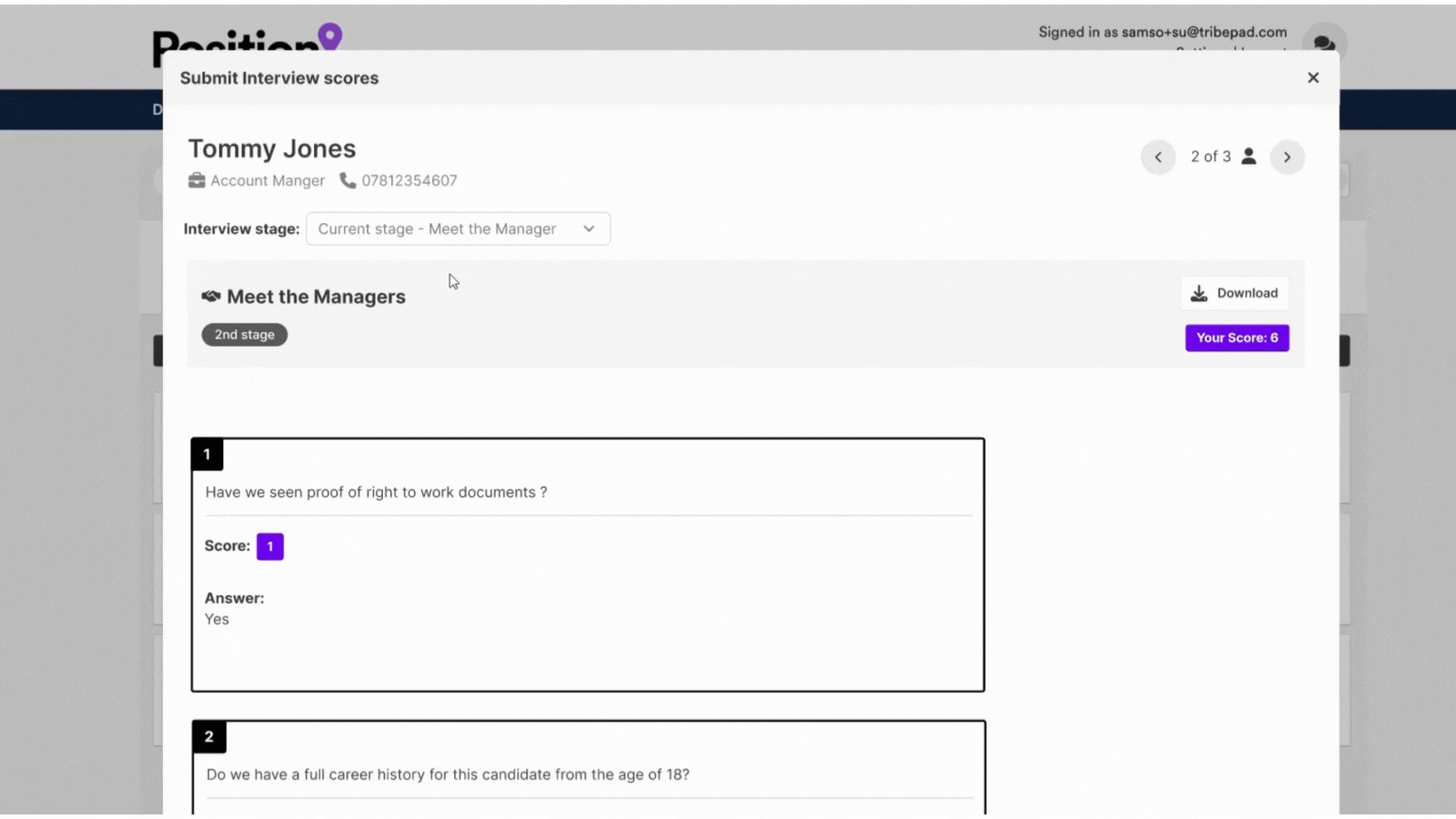 Process Questionnaires & Panel Scoring